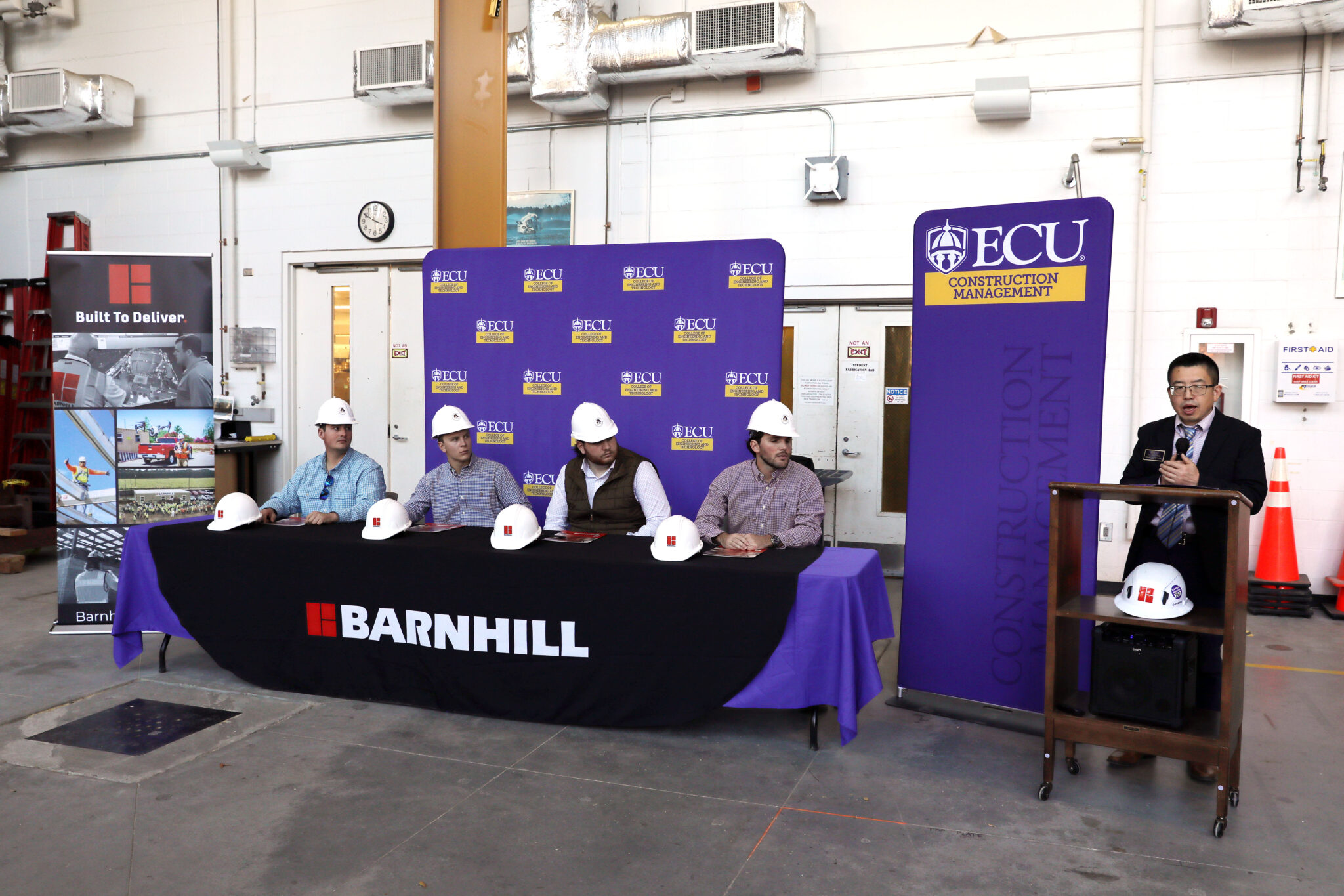 ECU Students Sign Into Barnhill Building Group - Barnhill