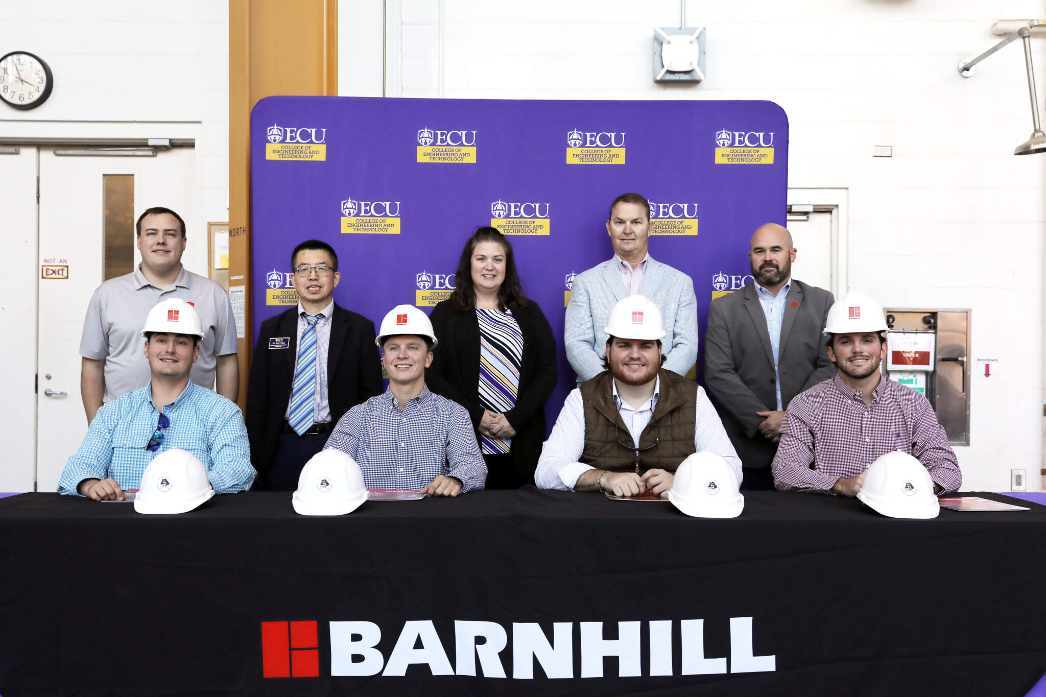 ECU Students Sign Into Barnhill Building Group - Barnhill